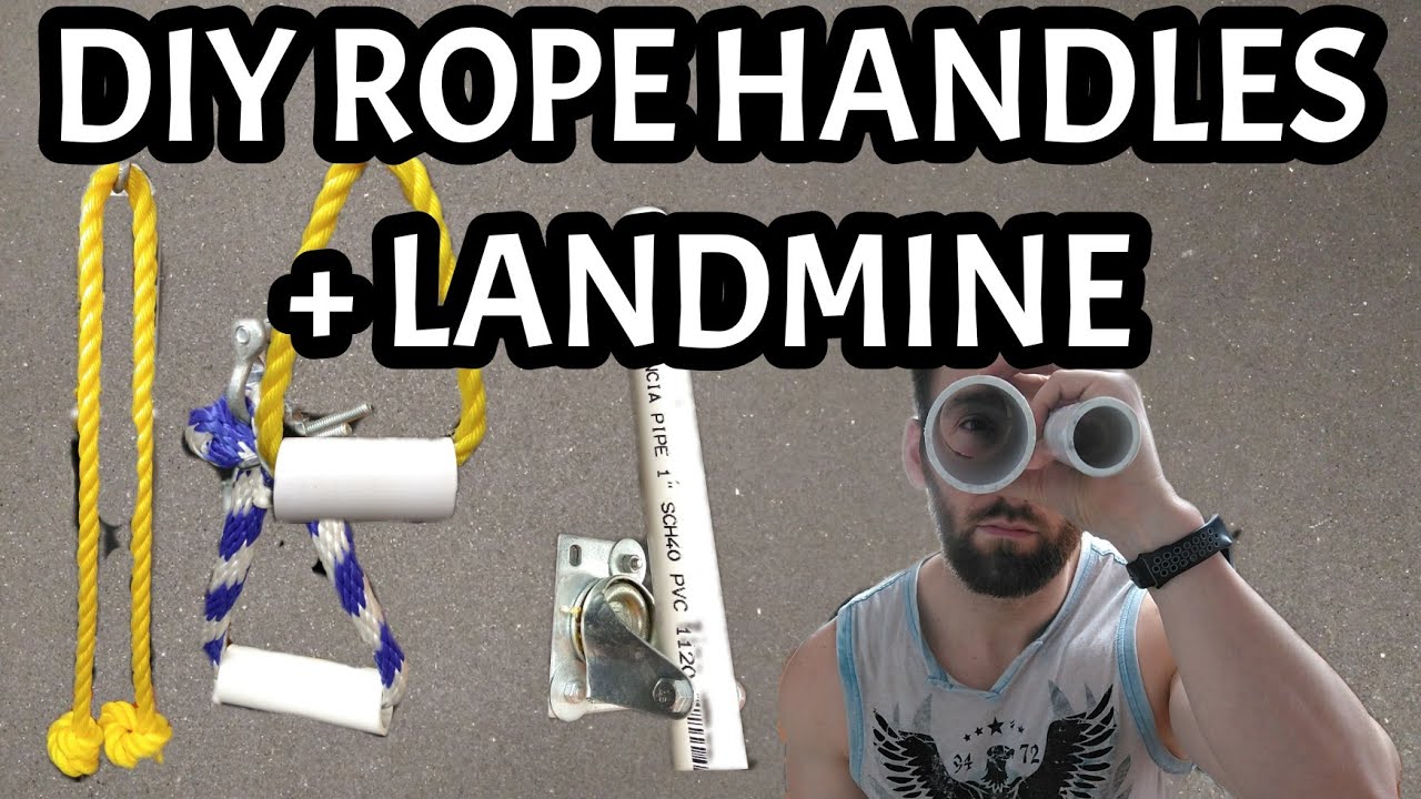 BUILD YOUR OWN ROPE HANDLES & LANDMINE (Cheap) - YouTube