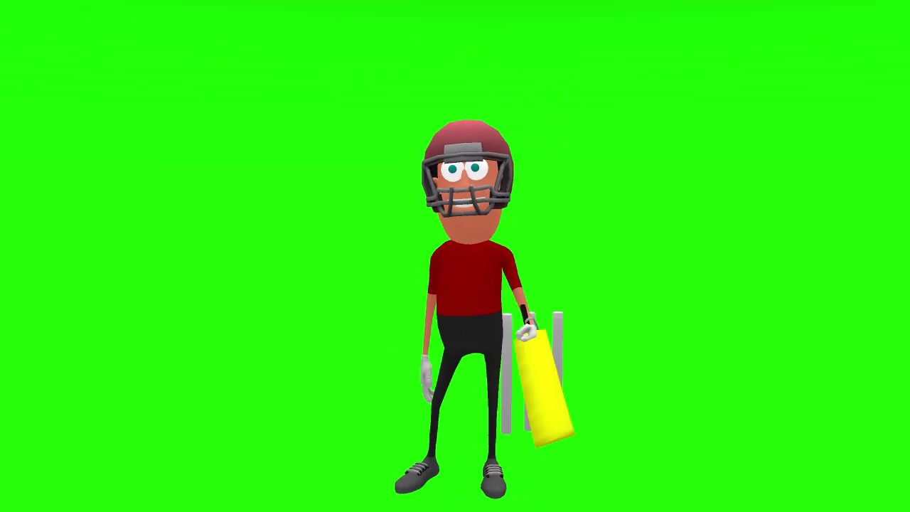 Animated Goofy Cricket Batsman 1 - YouTube