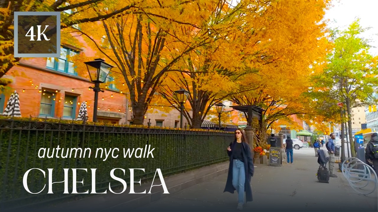 Fall Walk in NYC | Row Houses & Stunning Autumn Foliage in Chelsea | 4K ...