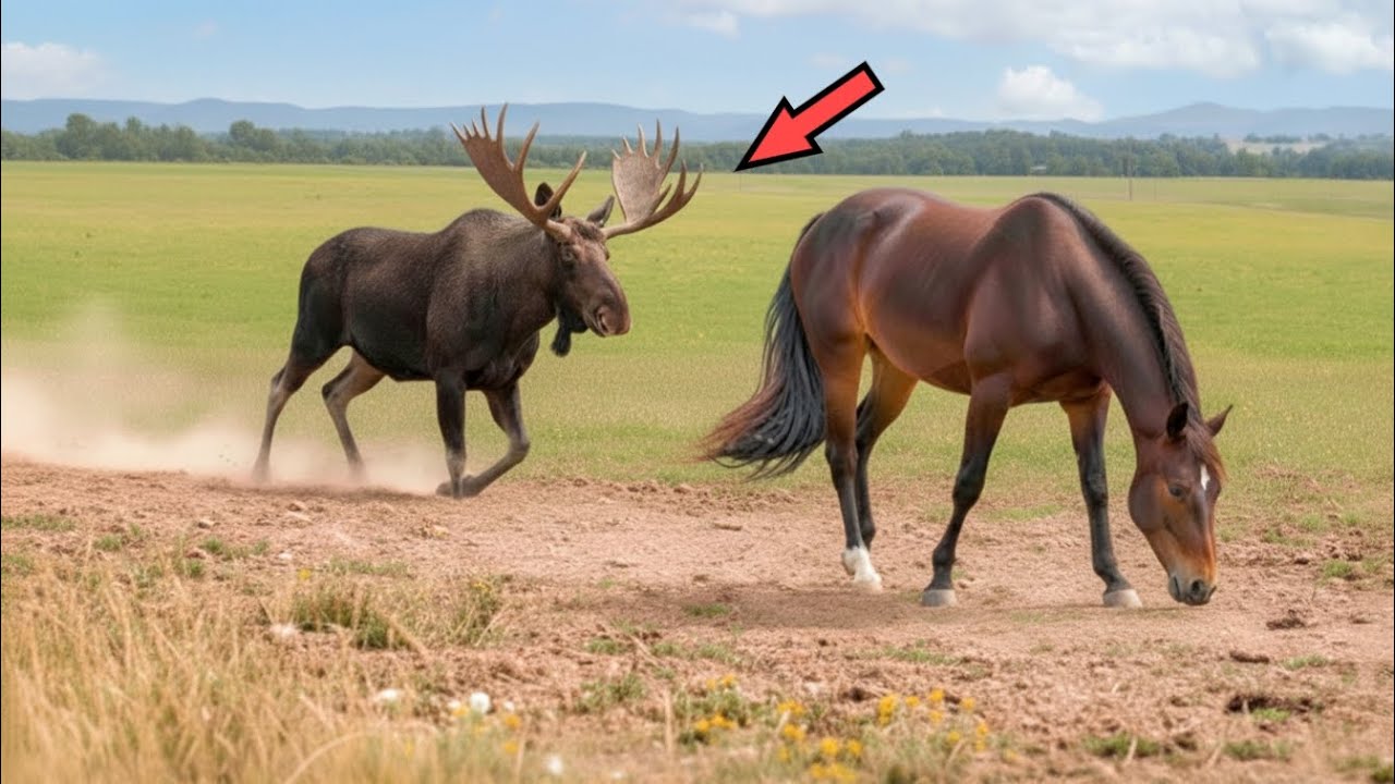 O Cavalo fez isso com o Alce! 15 Momentos Tensos da Natureza Selvagem ...