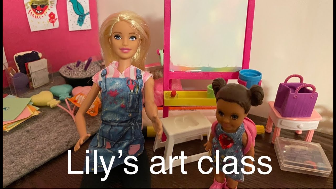 Barbie’s Art Class with Lily #kids #barbies #youtube - YouTube