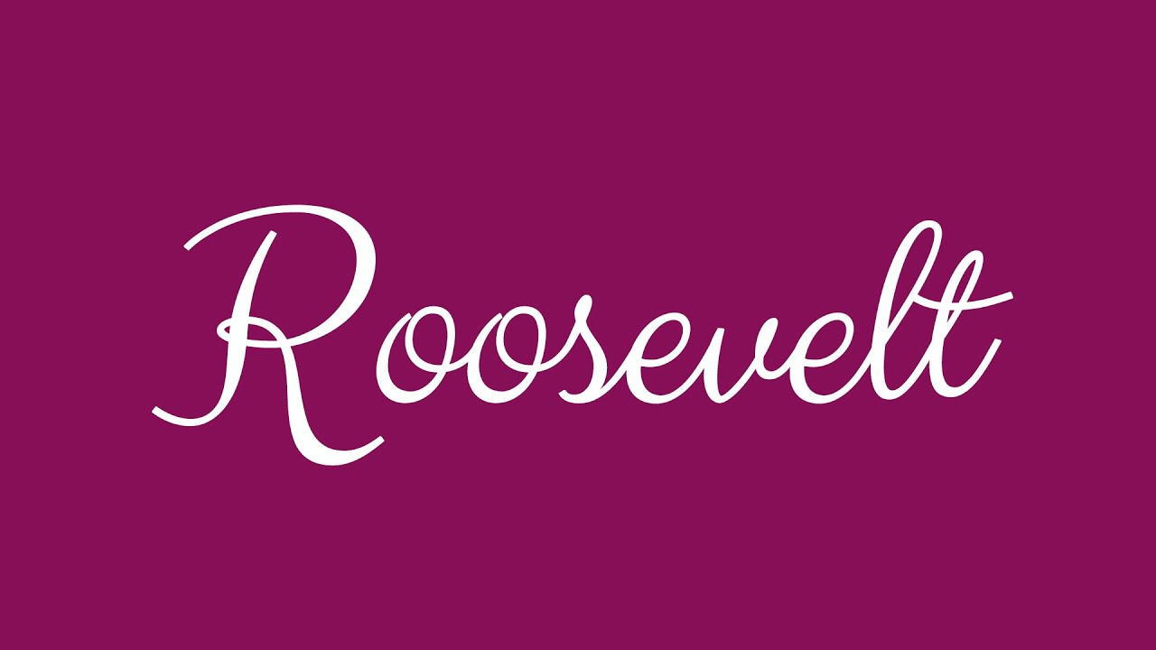 Learn how to Sign the Name Roosevelt Stylishly in Cursive Writing - YouTube