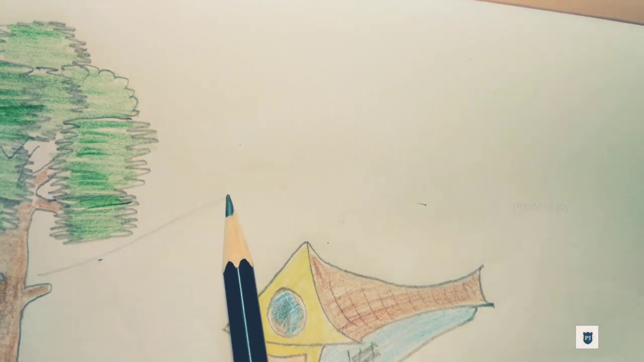 Drawing and colouring hills | how to draw a hills |drawing easy ...