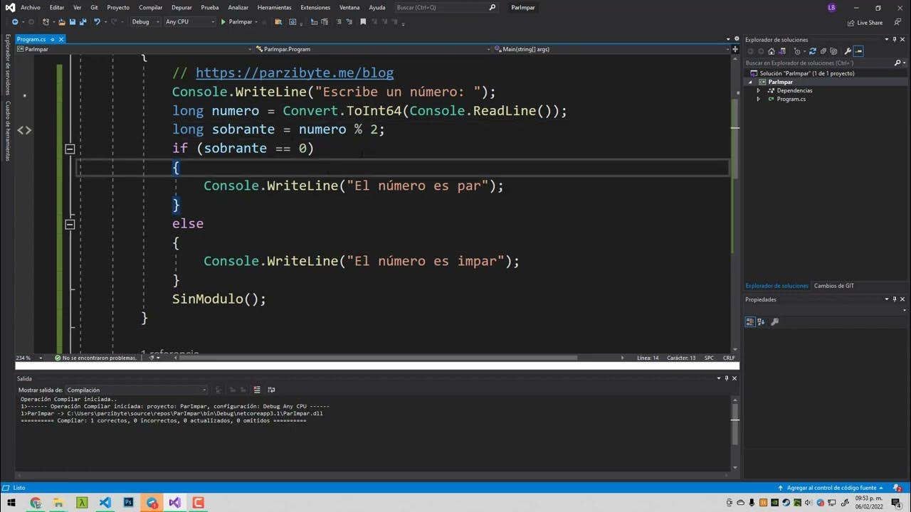 Número par o impar con C# - Con y sin operador módulo - YouTube