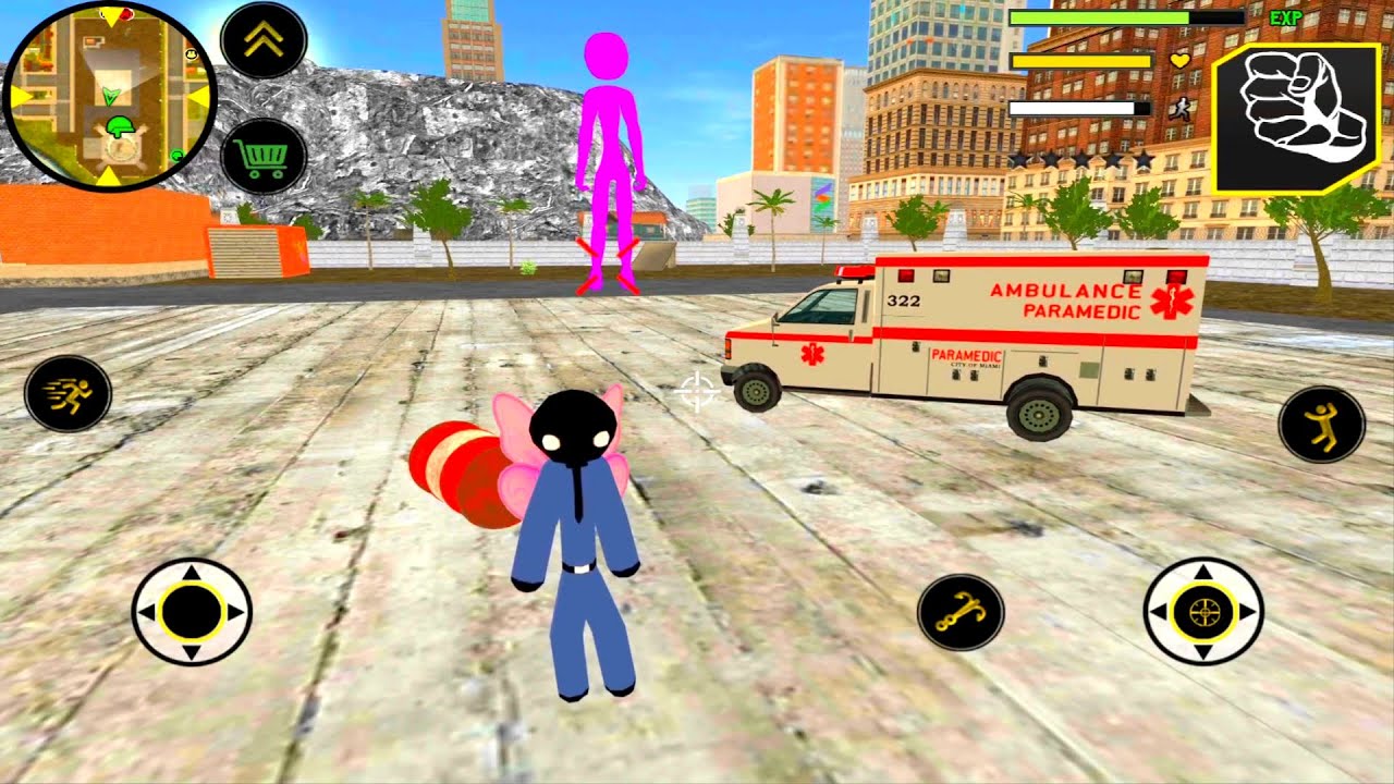 US Police Stickman Rope Hero #2: Epic Chase and Rescue Missions! - YouTube