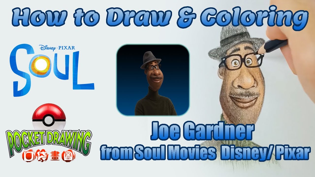How to Draw & Coloring Joe Gardner from Soul Movies | Disney Pixar ...