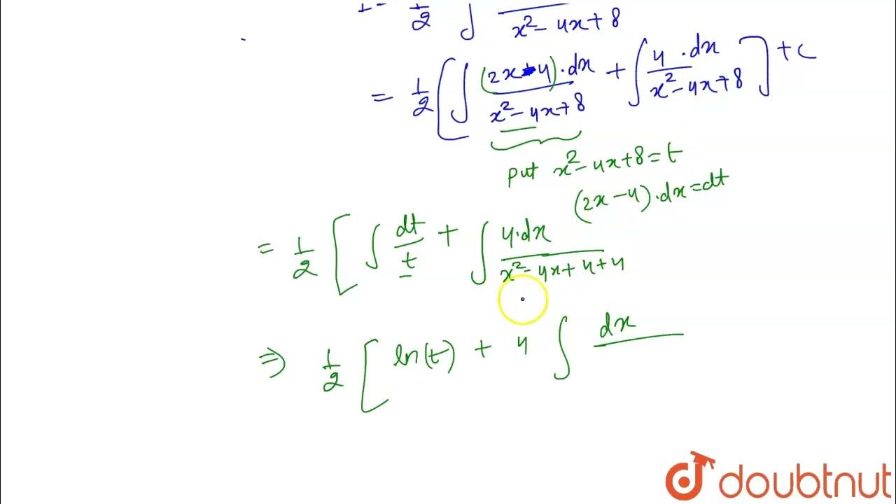 If int frac{xdx}{x^2-4x+8}=K log (x^2-4x+8)+tan^(-1)(frac{x-2}{2})+C ...