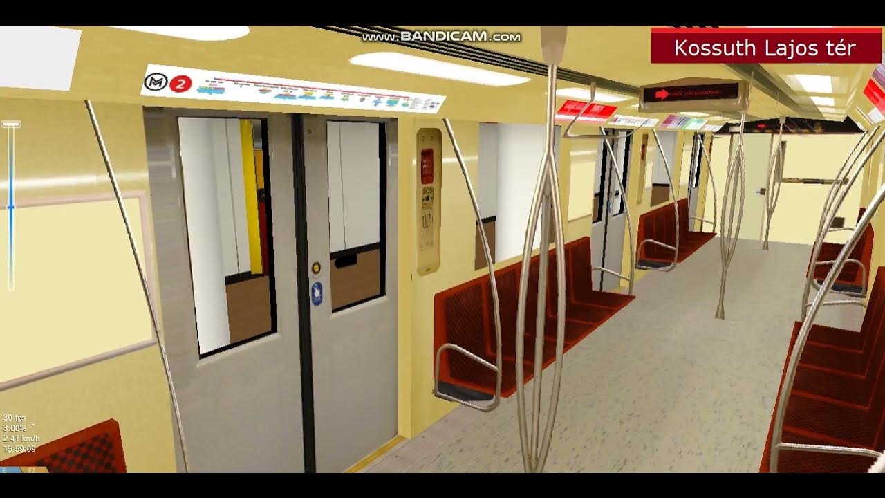 OpenBVE M2-es metró: (Deák Ferenc tér - Déli pályaudvar) (2023. január 19. csütörtök) - YouTube