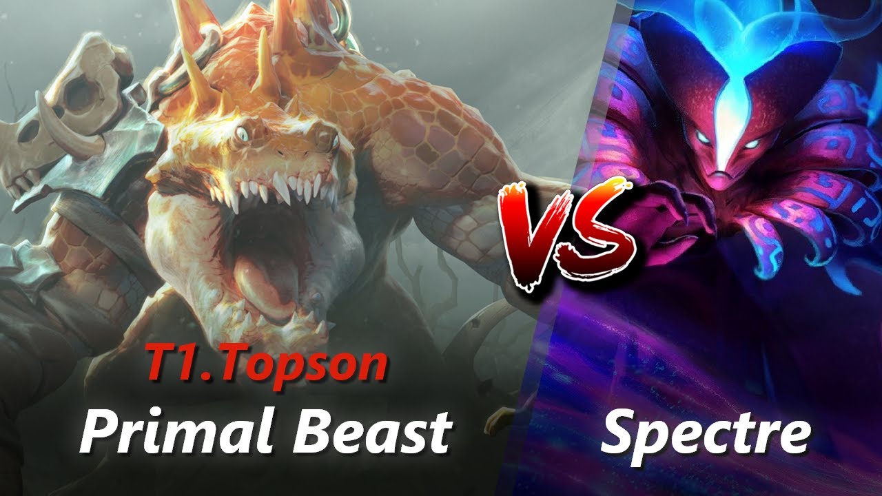 Topson offlane Primal Beast vs Spectre/Disruptor | First 10 minutes ...