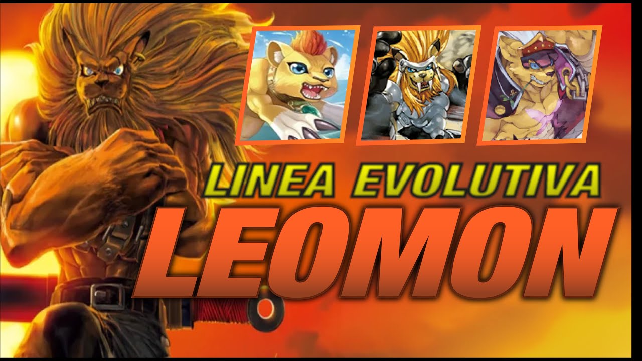 LINEA EVOLUTIVA DE LEOMON #DIGIMON - YouTube