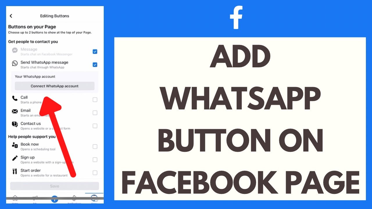 How To Add WhatsApp Button in Facebook Page (2023) - YouTube