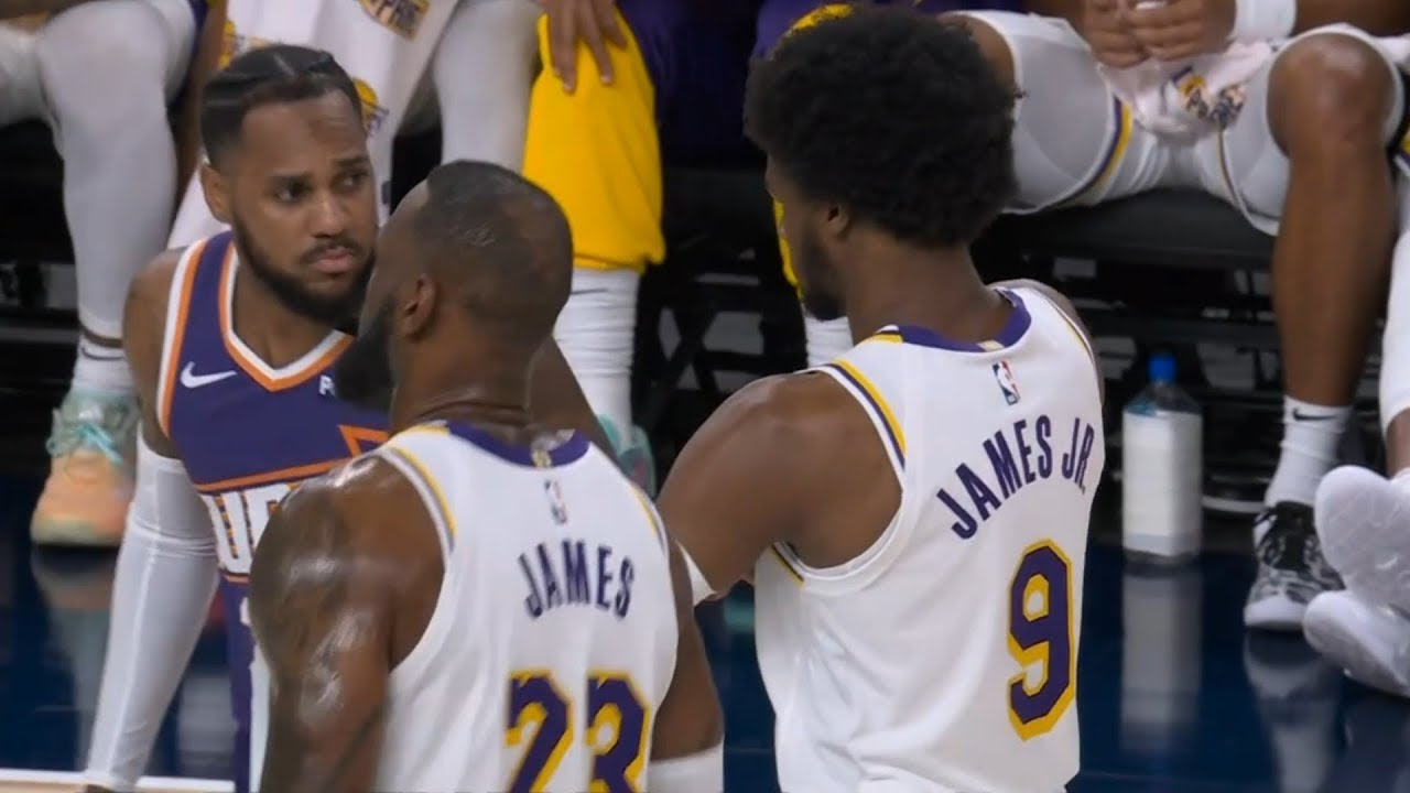 LeBron & Bronny James Full Highlights vs Suns - First Ever Father Son ...
