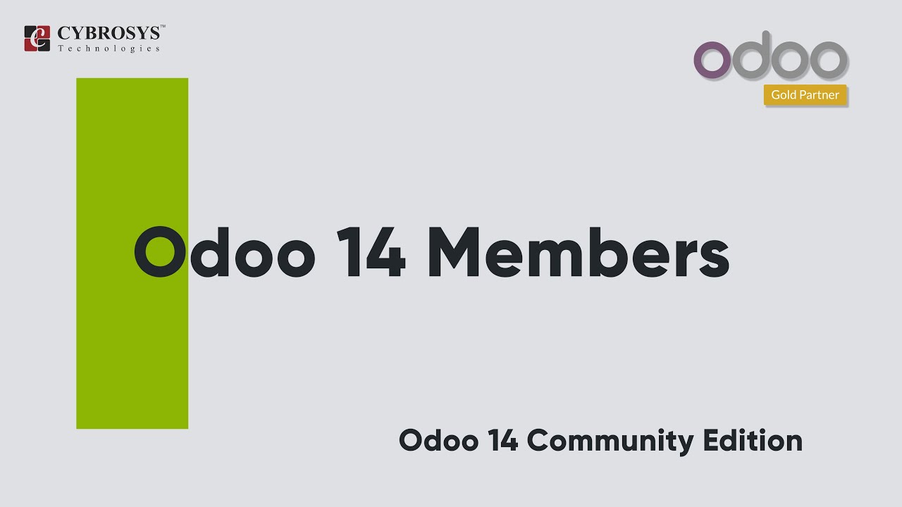 Odoo 14 Members | Odoo Community Edition - YouTube