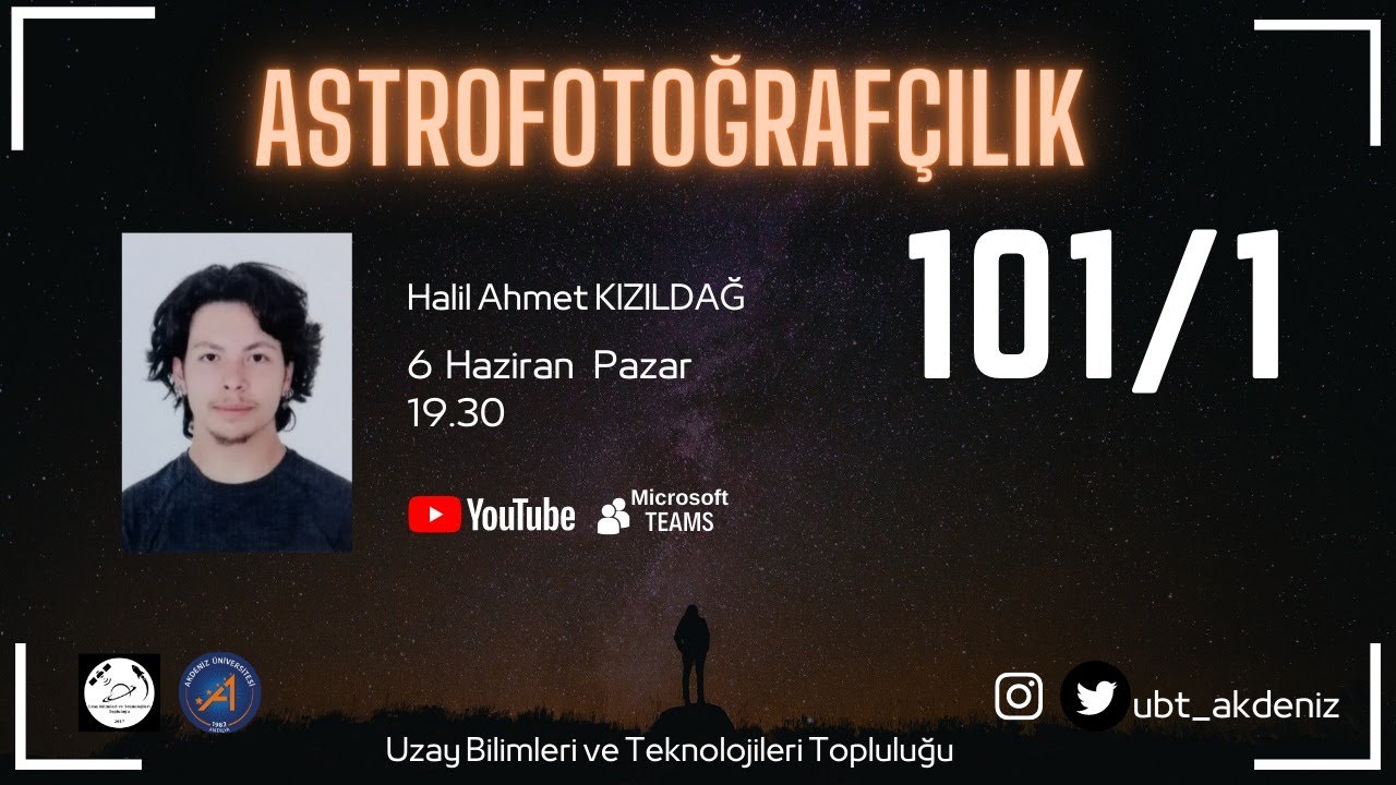 Astrofotoğrafçılık 101 - 1 | Halil Ahmet Kızıldağ | UBT TOPLULUĞU ...