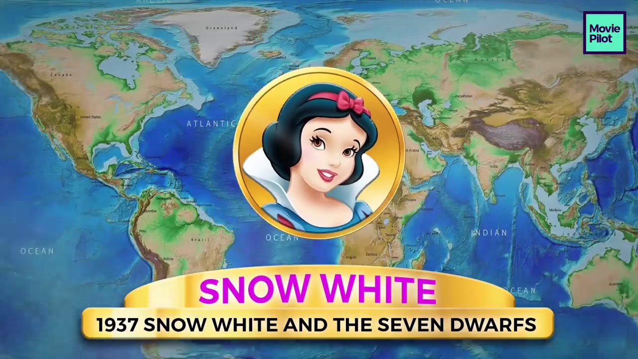 Disney princess world map - YouTube