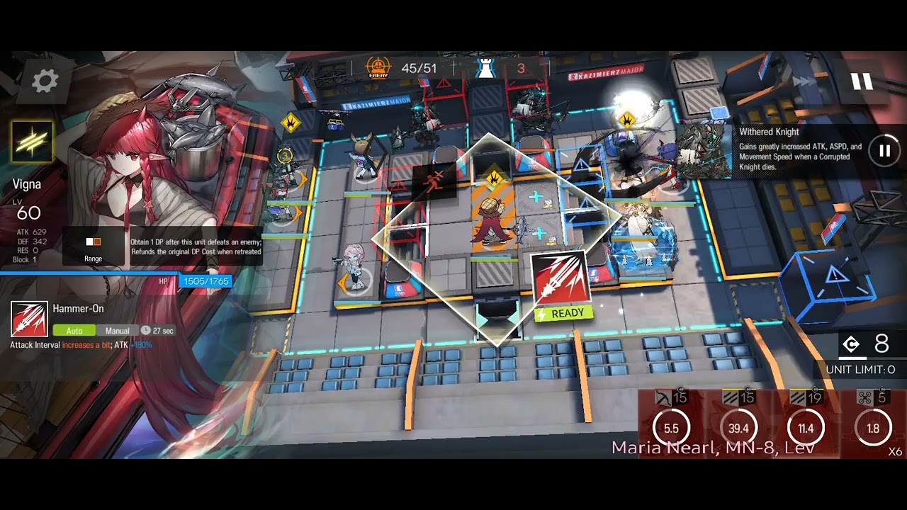 【Arknights】 Maria Nearl, MN-8, Hard-mode | Caster-style - YouTube