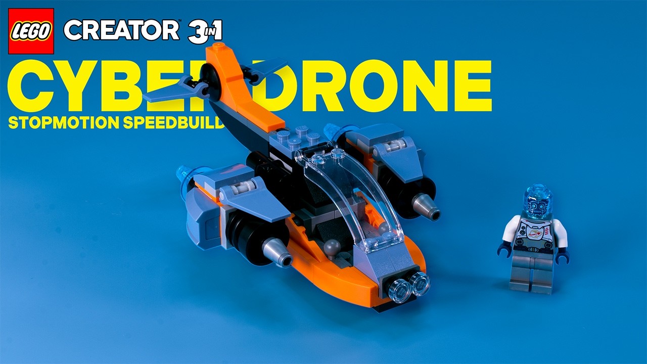 31111 LEGO CYBER DRONE // Stop Motion Speed Build - YouTube