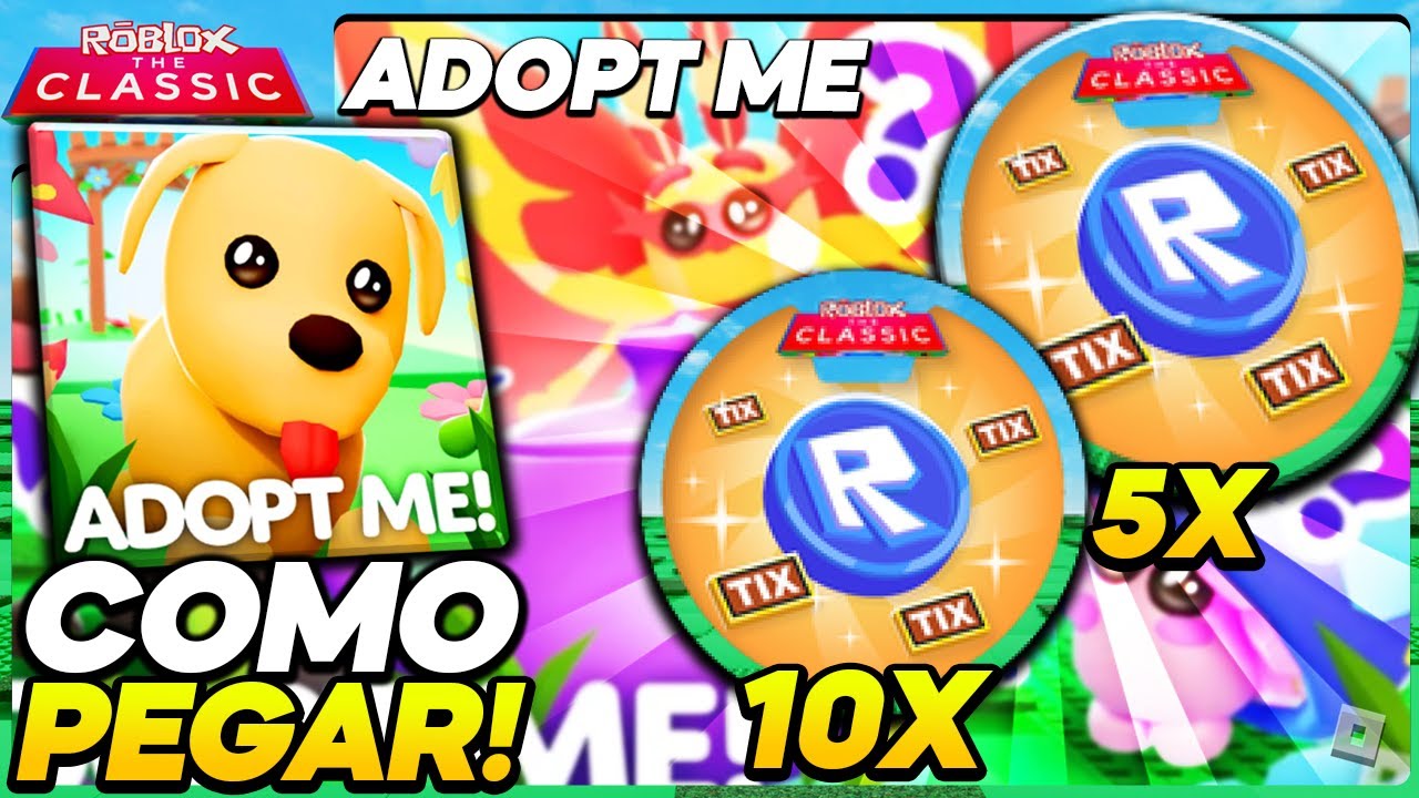 COMO PEGAR TODOS os TOKENS e TIX do ADOPT ME do EVENTO THE CLASSIC do ...