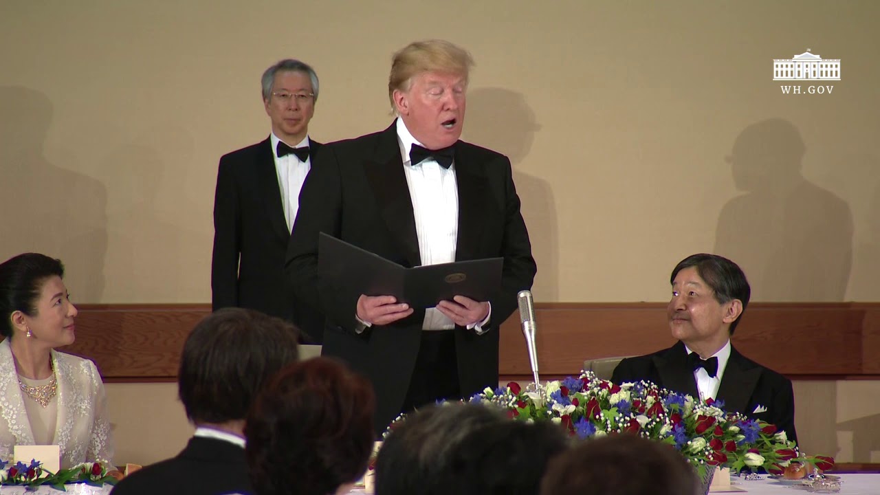 President Trump and the First Lady Attend the State Banquet - YouTube