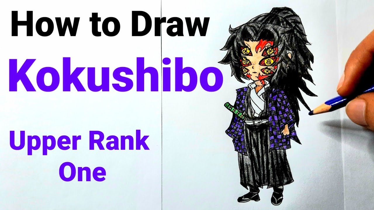 How to Draw Kokushibo | Demon |Upper Rank One | Demon Slayer Season 2 ...