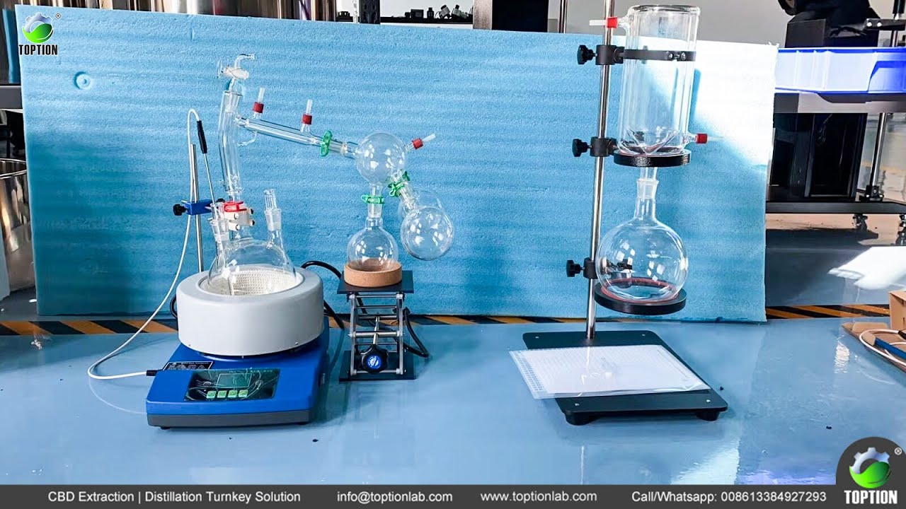 short path distillation setup - YouTube