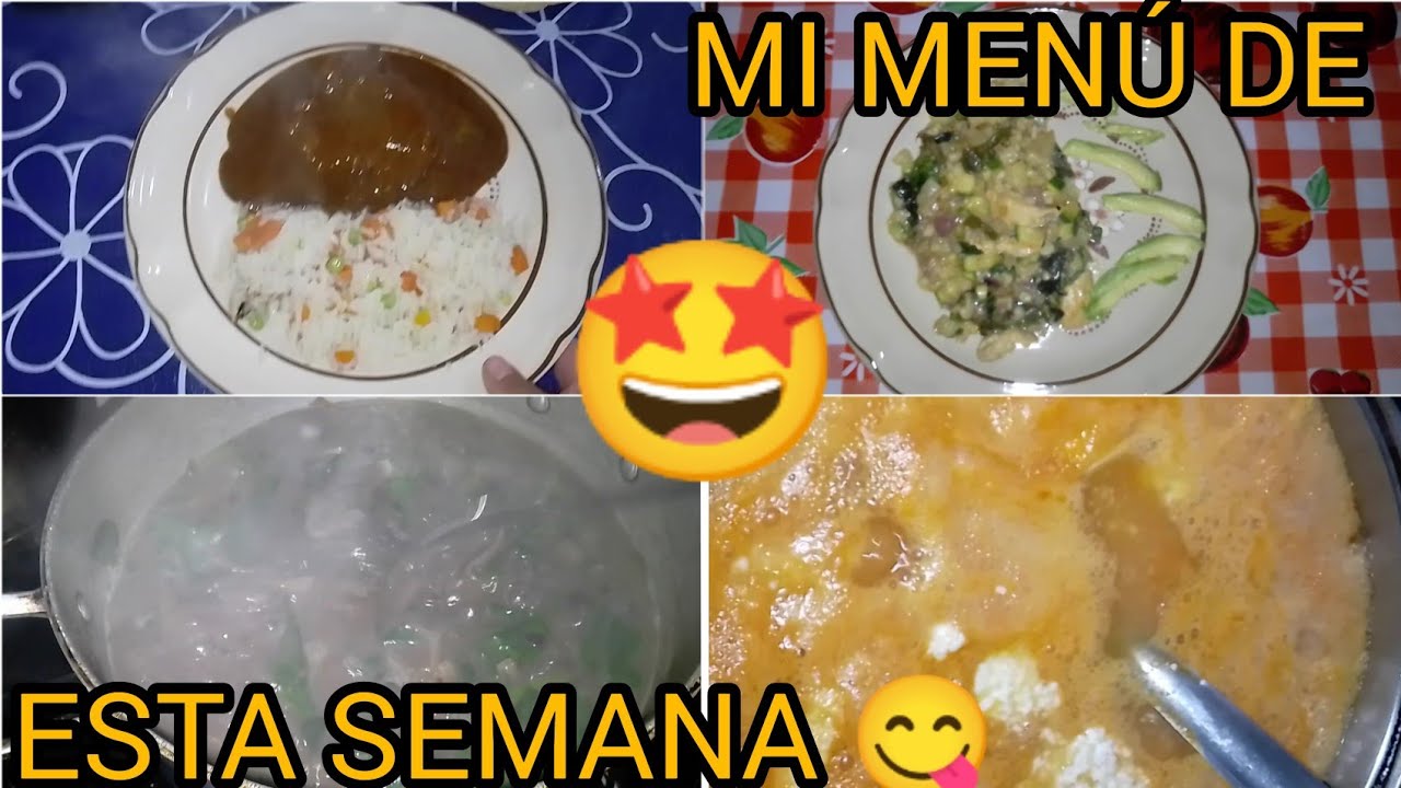Mi menú de esta semana 😋 esto es lo que comimos en casa 🏠 #receta #menu ...