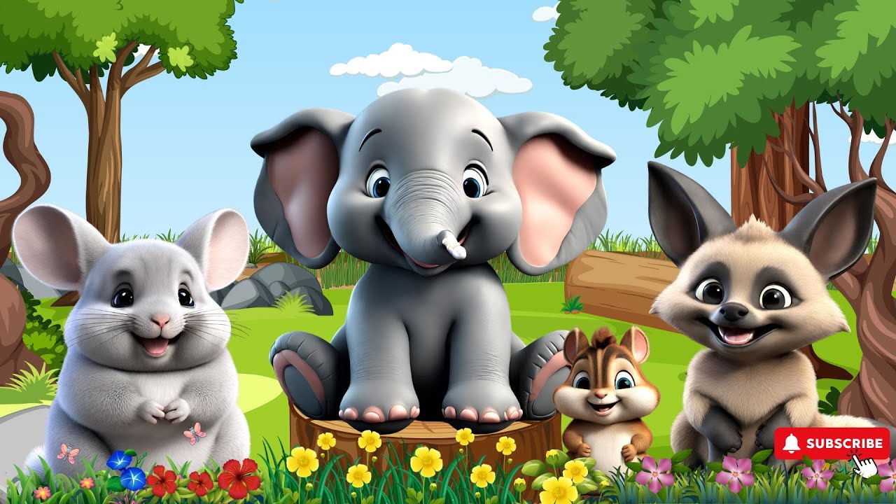 Soothing Music With Beautiful Nature: Elephant, Chinchilla, Bat-eared ...