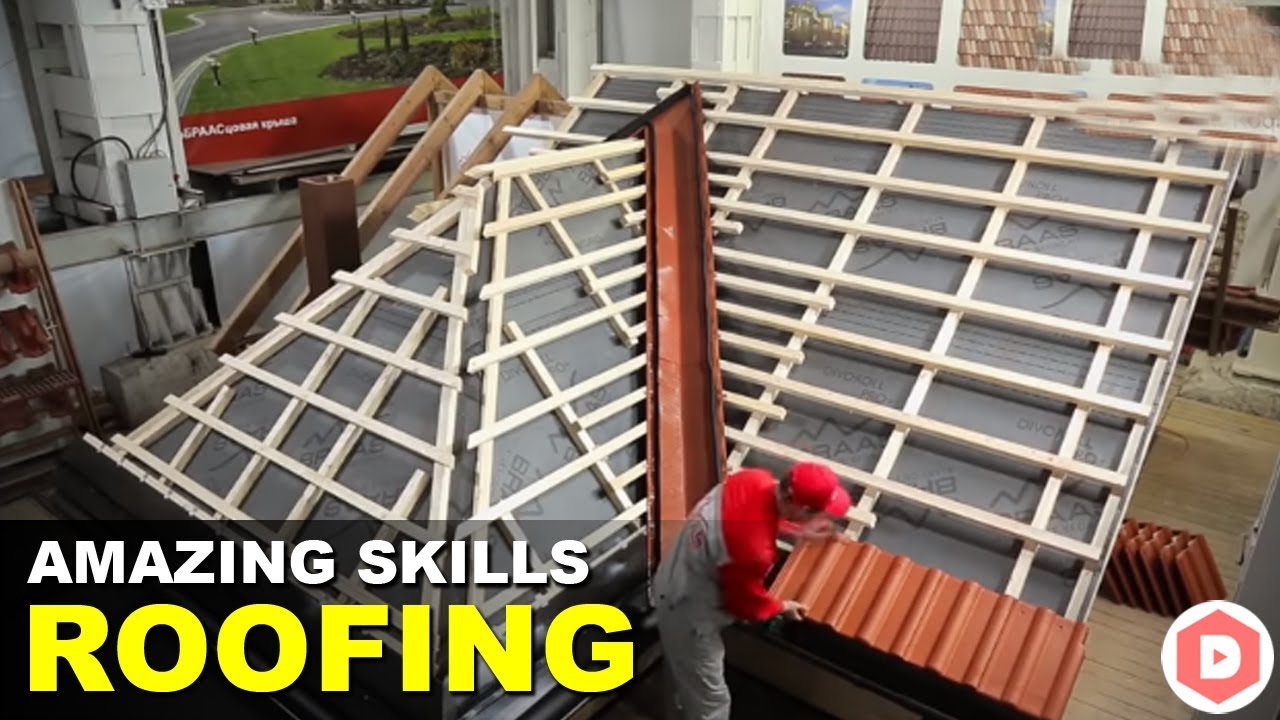 Amazing Skills Fastest Roofing Techniques Smart Installation Ceramic ...