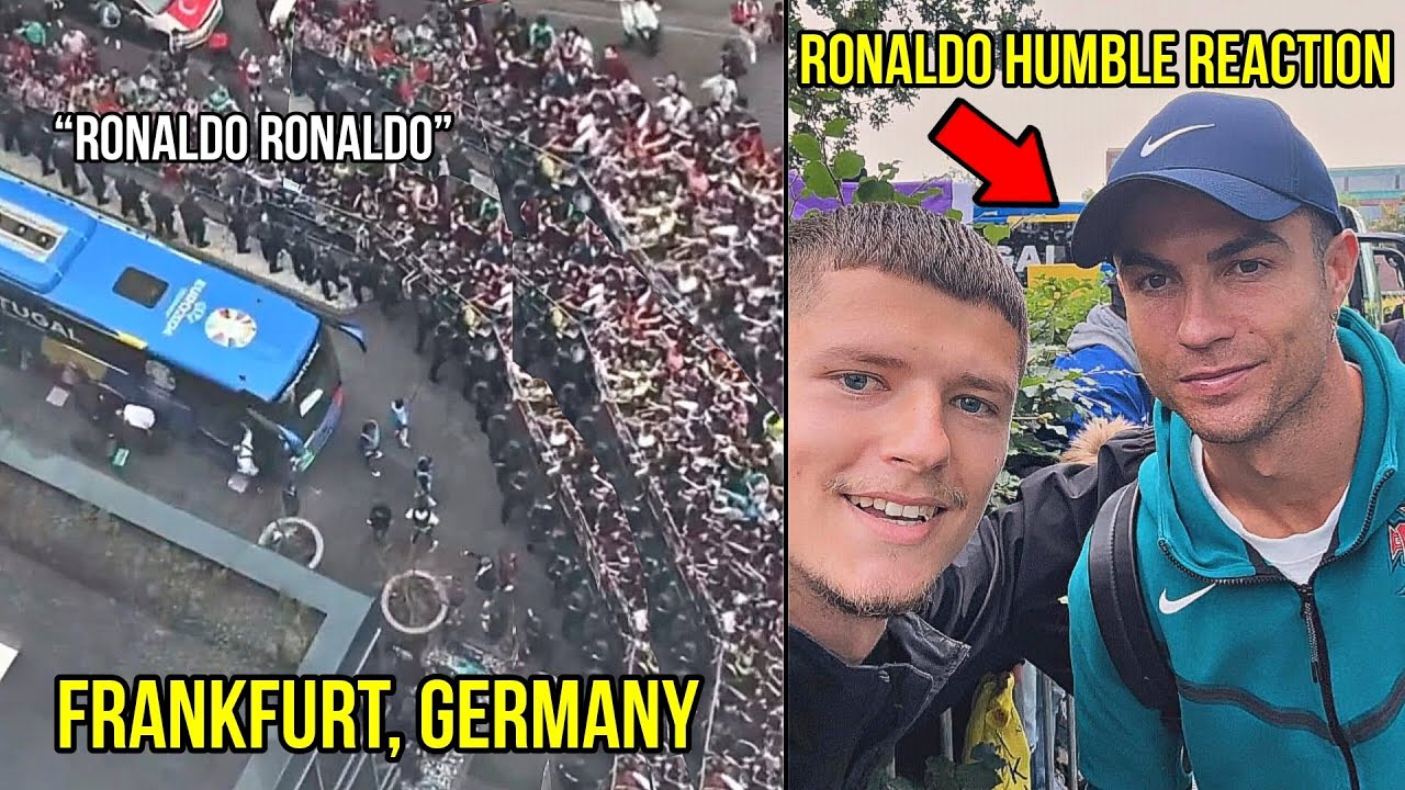 German Fans crazy reaction to Cristiano Ronaldo's arrival in Frankfurt ...