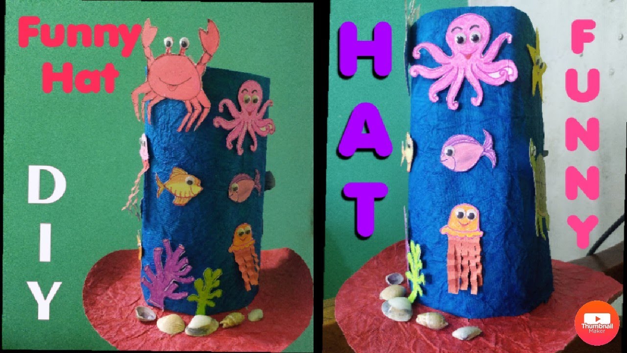 How to make Funny paper Hats । Easy Paper Hats । Kid's Craft । Fun ...