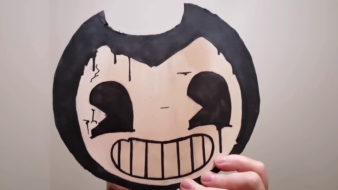How To Make A Bendy And The Ink Machine Mask (BATIM DIY) - YouTube