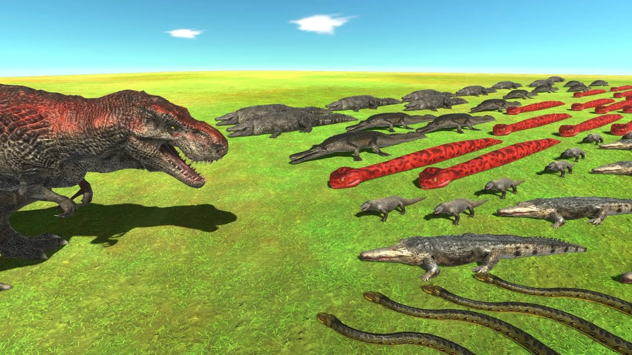 T-Rex challenge Reptiles factions -- Animal Revolt Battle Simulator ...