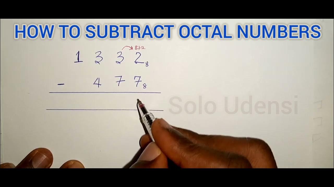 How to Subtract Octal Numbers - YouTube