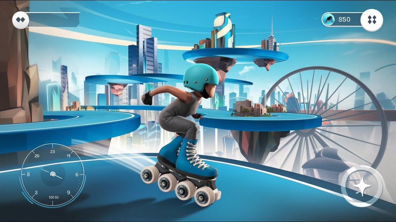 sky roller game_sky roller skate stunt game_sky roller_#games - YouTube