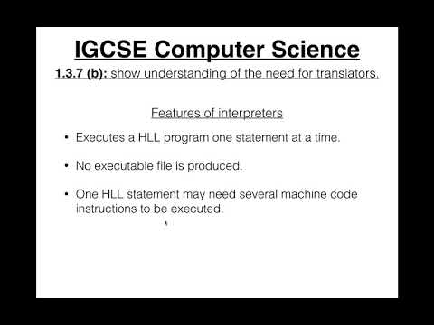 61 IGCSE Computer Science Tutorial 1 3 7 b – Translators - YouTube