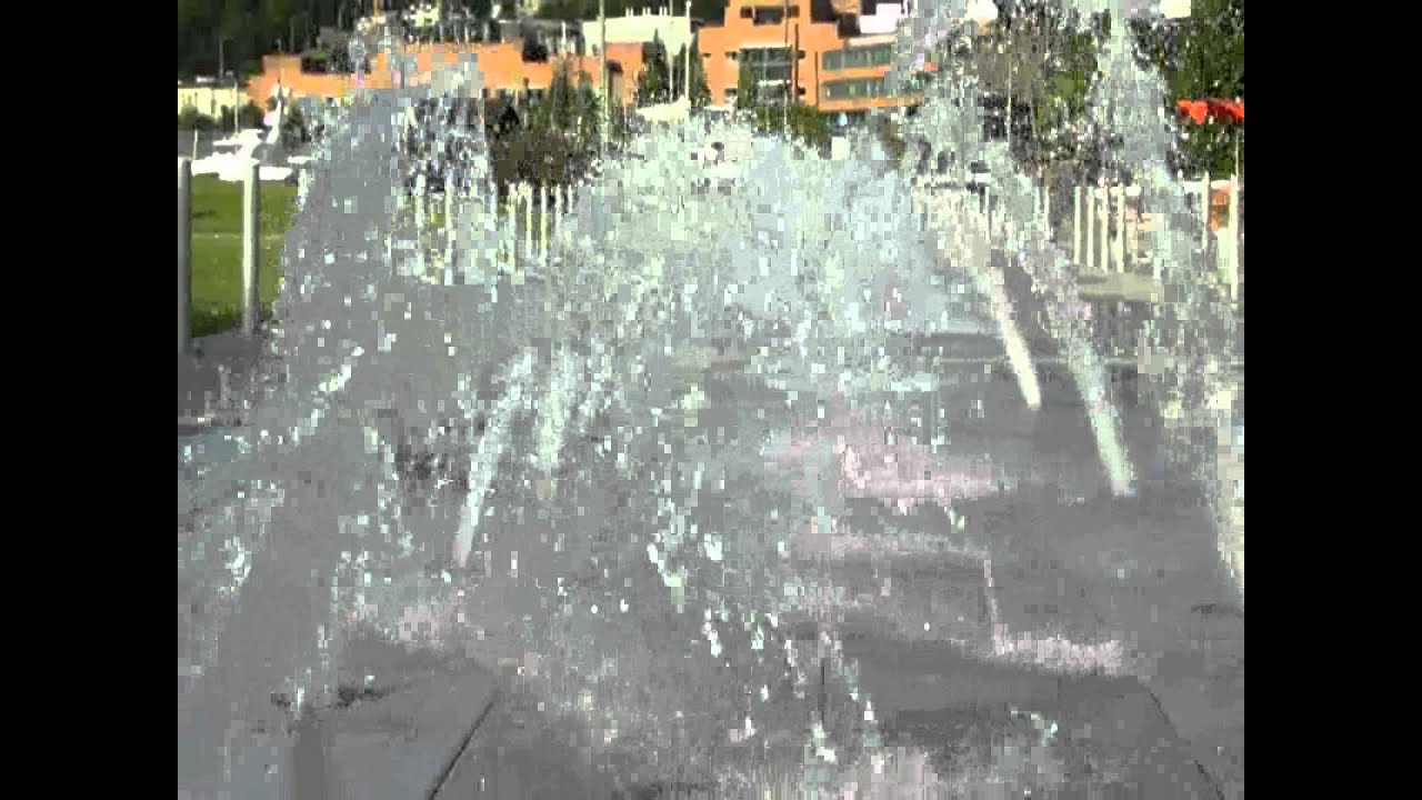 Runway of water for the kids to run down and cool off - YouTube