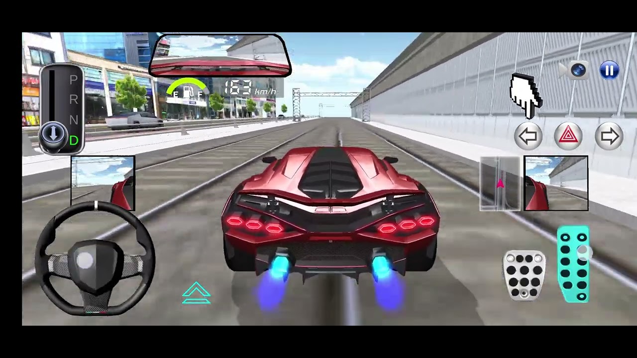 Jocuri cu masini Lamborghini care scot flacari pe teava de condus pe ...