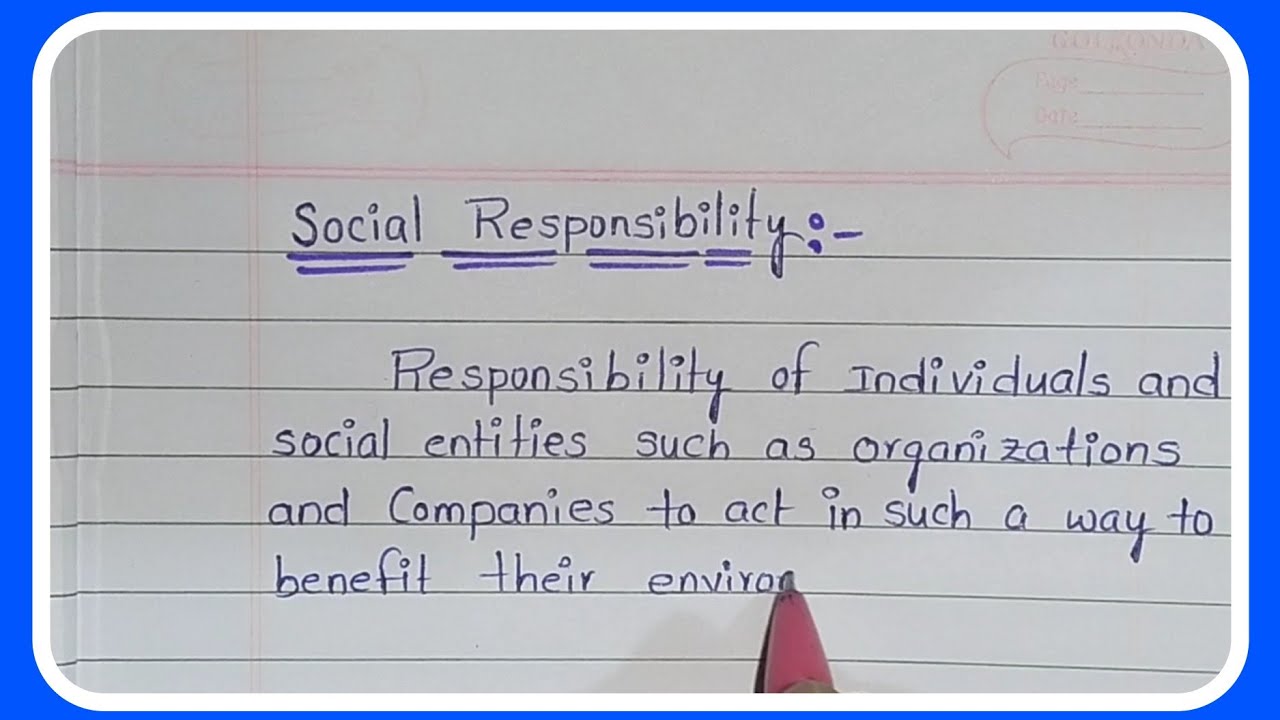 essay on social responsibility in English | social topics | what is ...