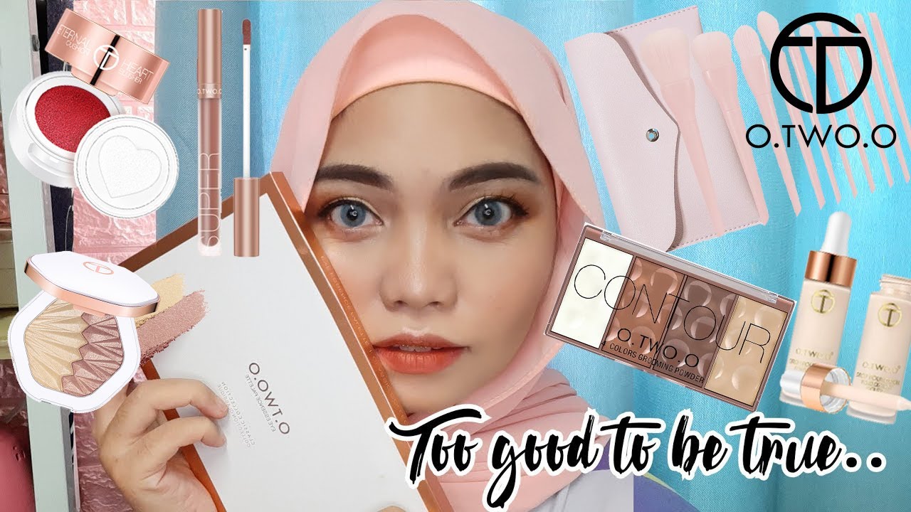 shopee makeup haul- O.two.O cosmetics new item full face review . - YouTube