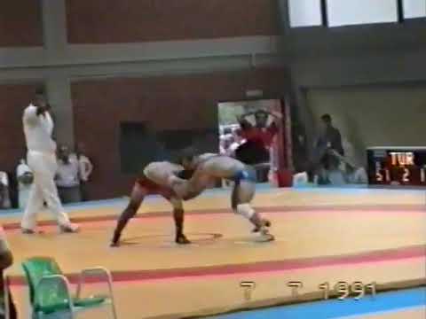 57 kg. Ahmet Ak (TUR) vs Zoran Shorov (YUG) Final, Mediterranean Games 1991 - Athens (GRE)
