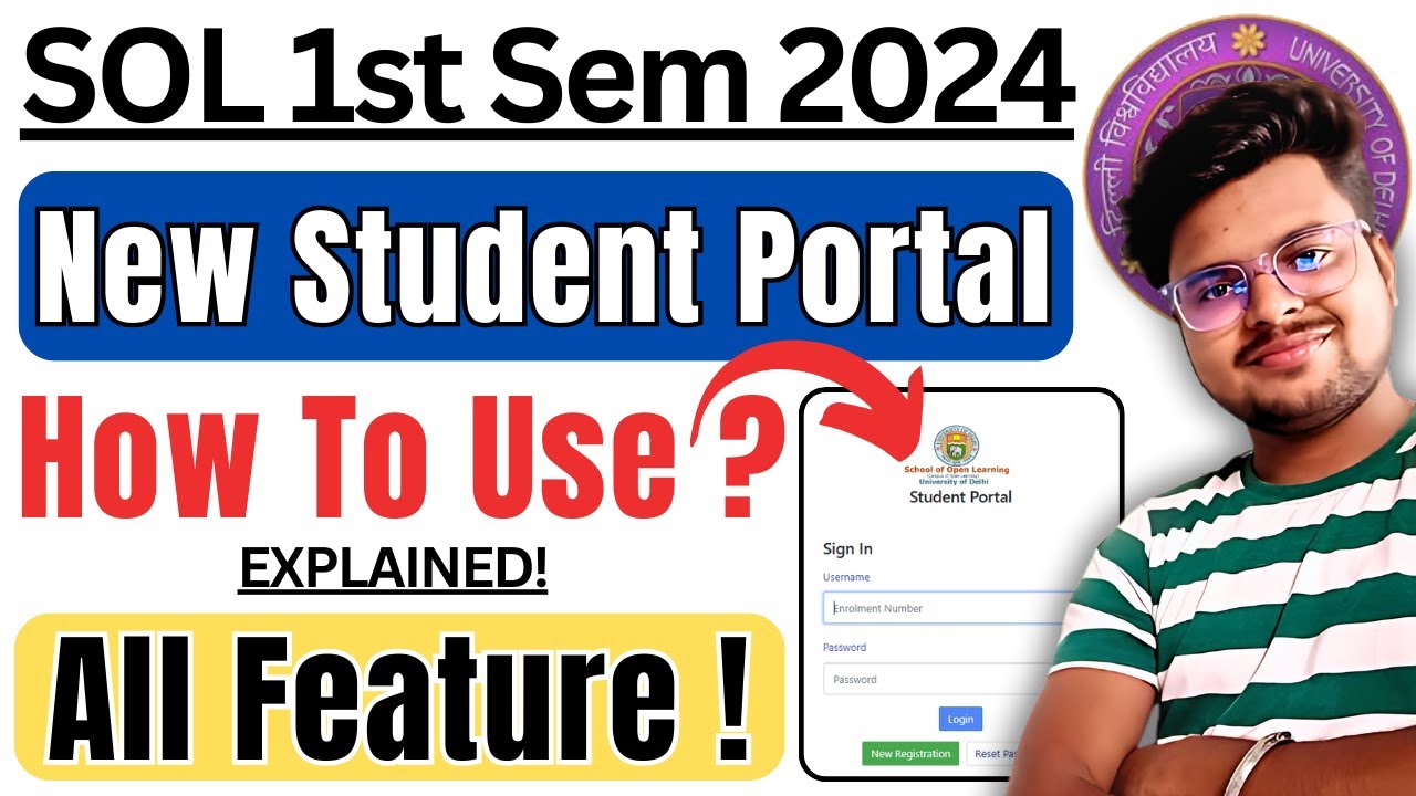 📢 DU SOL 1st Semester 2024 New Student Portal EXPLAINED! - How To Use ...