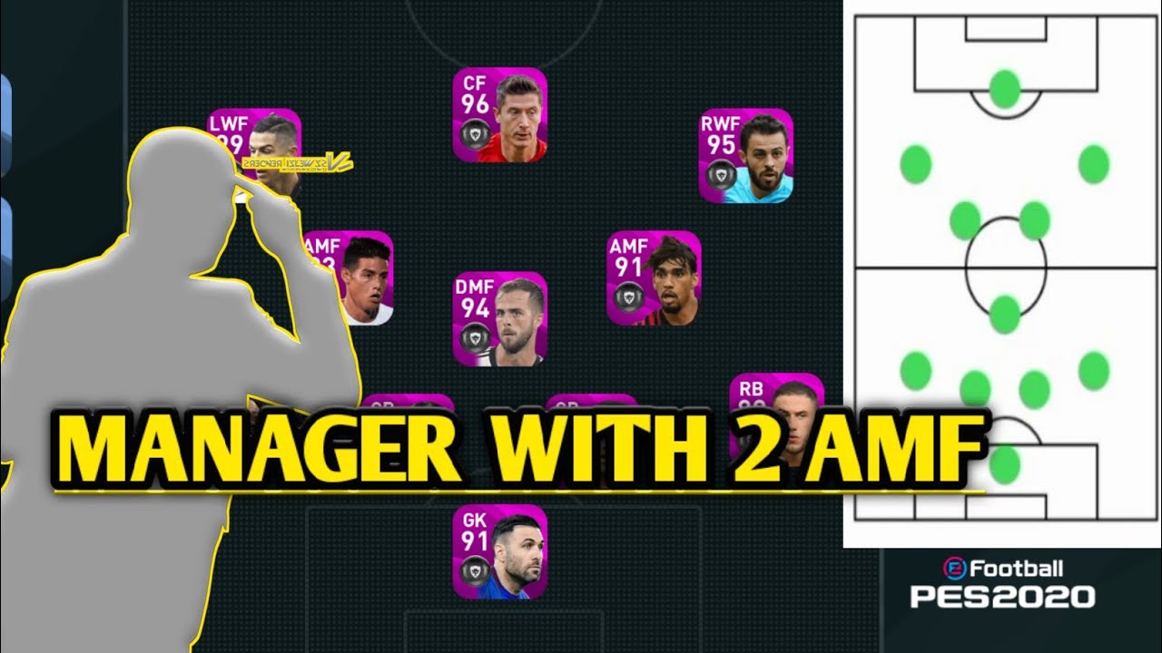 MANAGER WITH 2 AMF IN PES MOBILE 2020 MOBILE - YouTube