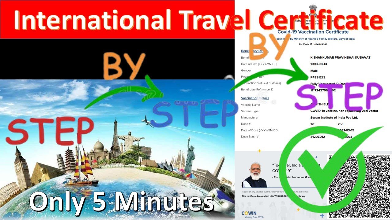 International Travel Certificate cowin | Step-by-Step Guide Vaccine ...