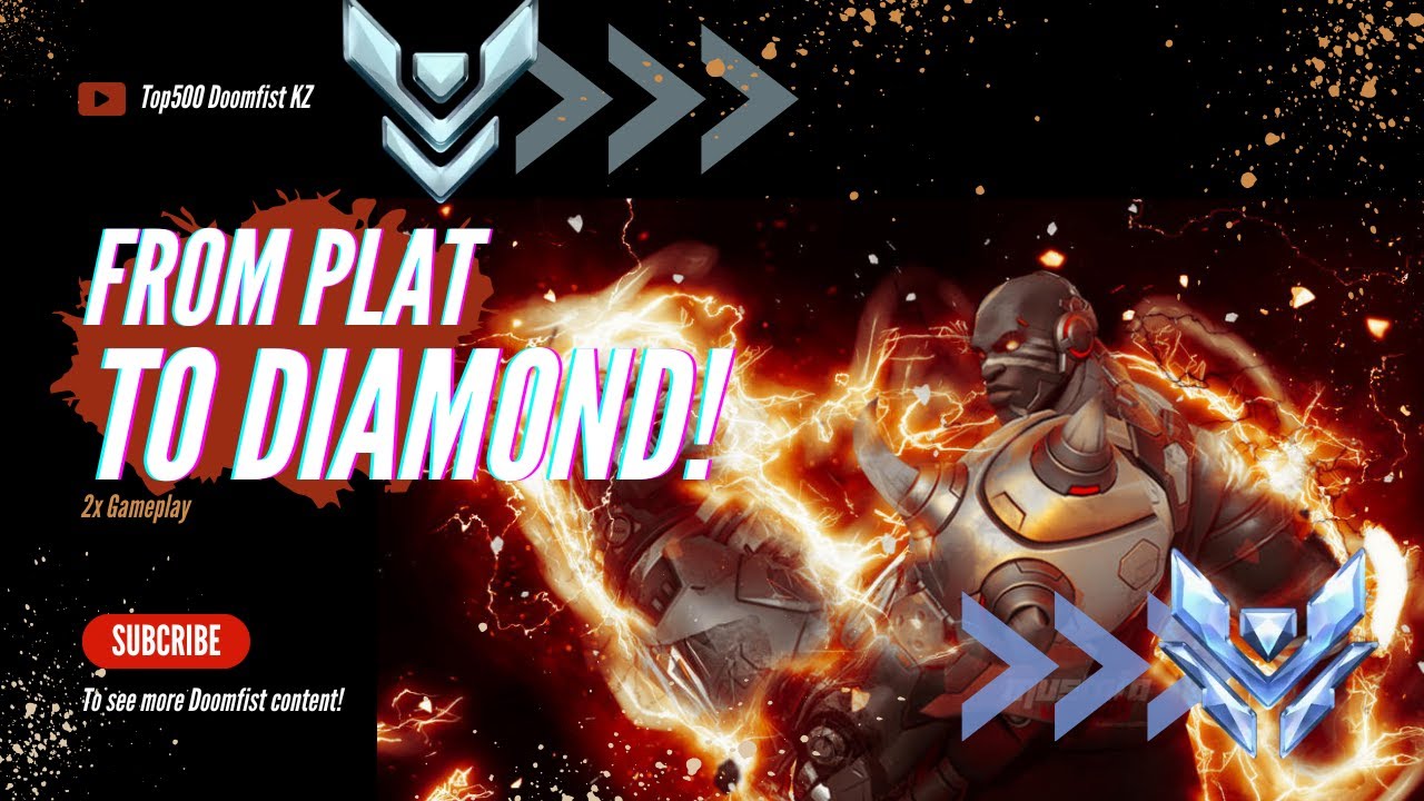 Transition from Plat to Diamond on Doomfist only :0 | 2x Gameplay | # ...