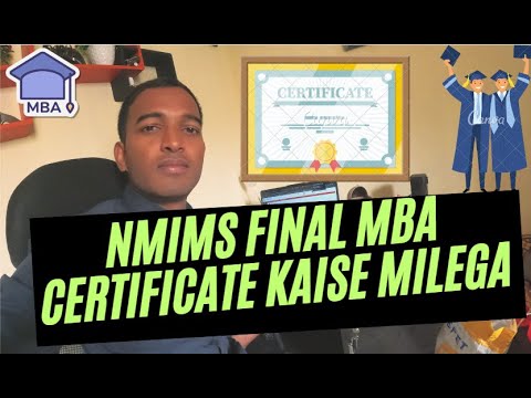 NMIMS MBA PROCESS TO ORDER HARD COPY OF FINAL CERTIFICATE | NMIMS MBA IN OPERATION - YouTube