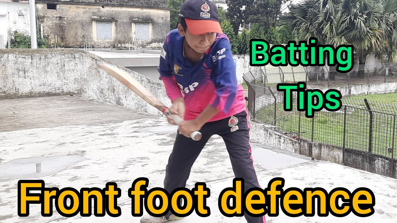 Front foot defence technique । under arm ball । Cricket । - YouTube