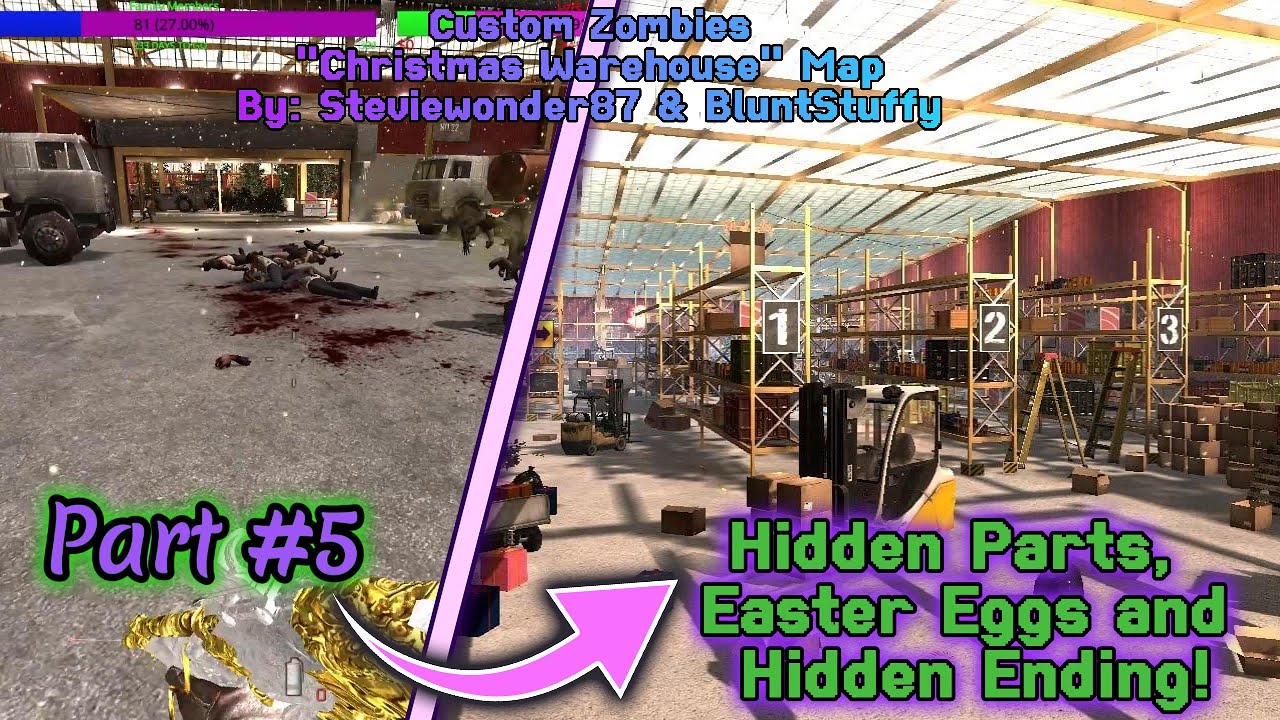 Custom Zombies Solo "Christmas Warehouse" Map Part #5 - YouTube