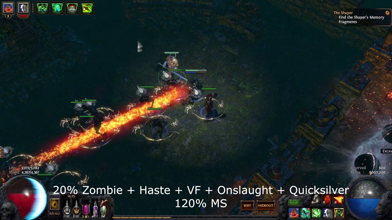 2.6 Path of Exile - Zombie Movement Speed Demonstration - YouTube