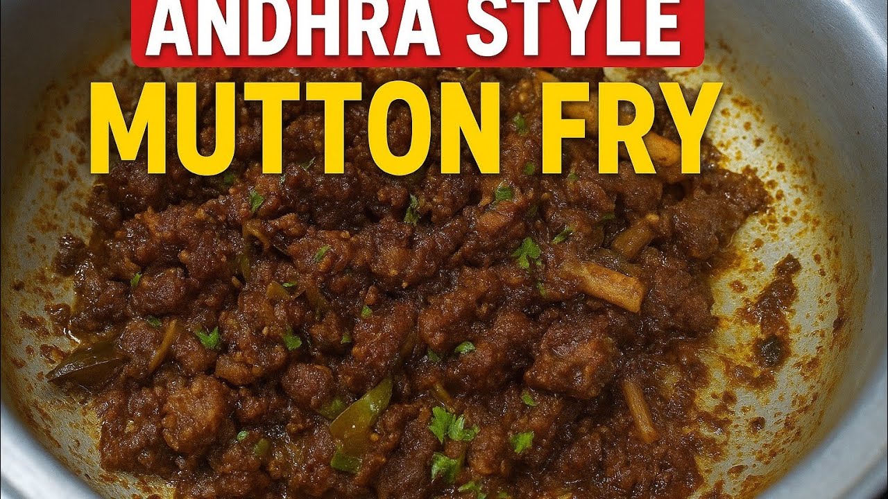 Spicy Mutton Fry | Andhra Style Mutton Fry Recipe - YouTube