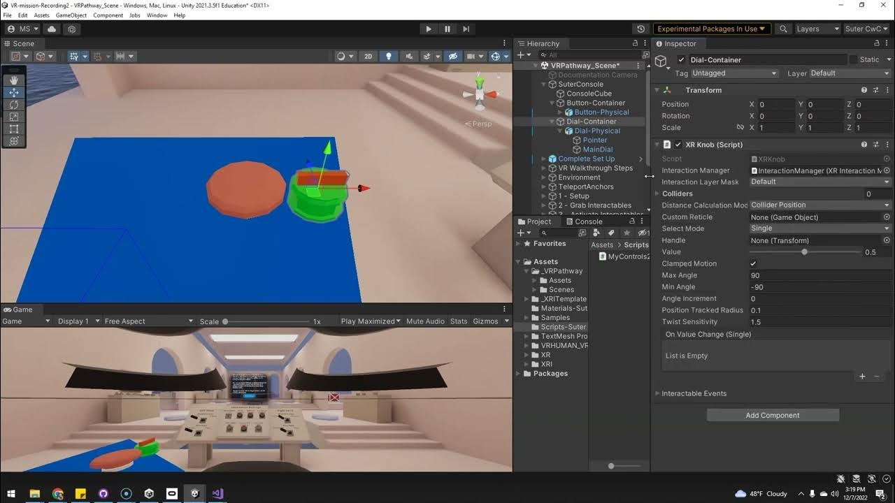 Unity Vr Tutorial Dials And Buttons Youtube
